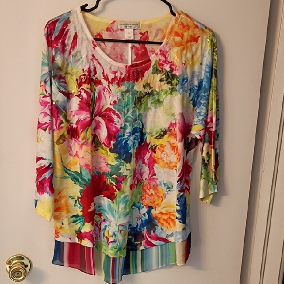 Christopher & Banks | Tops | Christopher Banks Colorful Floral Womens ...